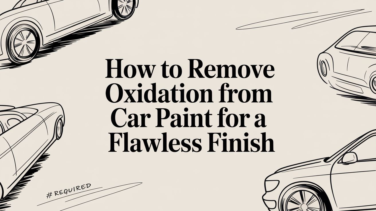 How to Remove Oxidation From Car Paint for a Flawless Finish
